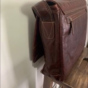 Old Angler | Bags | Old Angler Calfskin Handmade Leather Messenger Bag ...